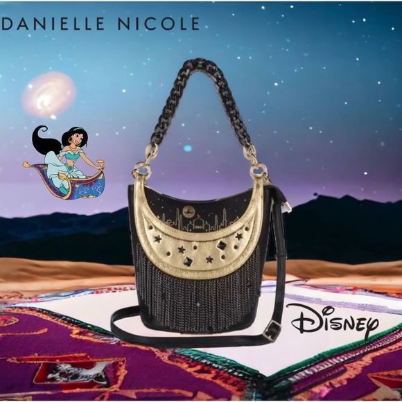 Danielle Nicole | Bags | Disneydanielle Nicole Jasmine Black Bucket Bag ...